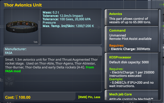Thor/Delta avionics from FASA lacks EC · Issue #1967 · KSP-RO ...