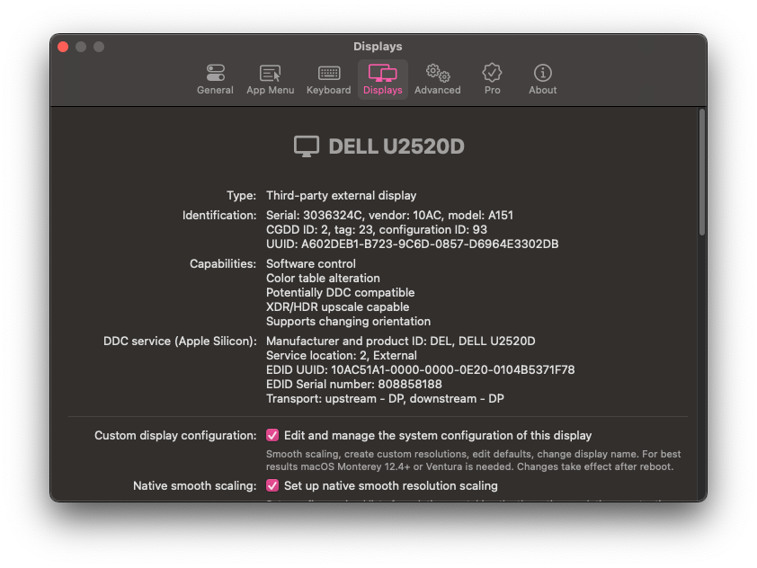 Resolution range gets reset · waydabber BetterDisplay · Discussion #946 · GitHub