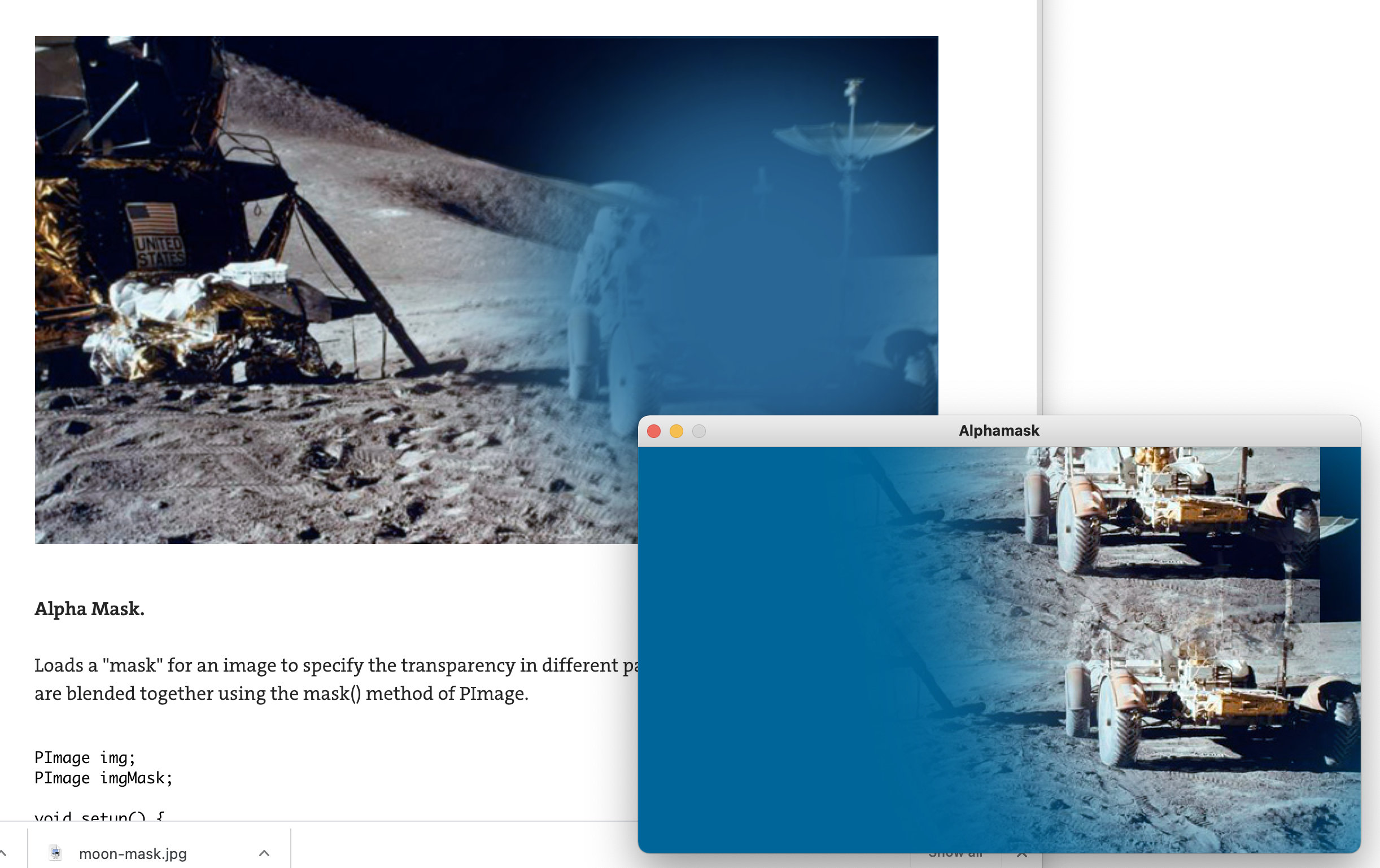 Images and alpha masks · Issue #5343 · processing/p5.js · GitHub
