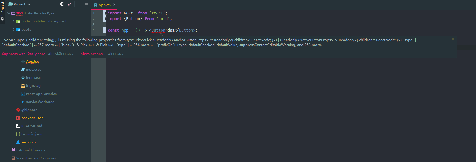 Button在typescript中,一直报类型错误 · Issue 15994 · Ant Designant Design · Github