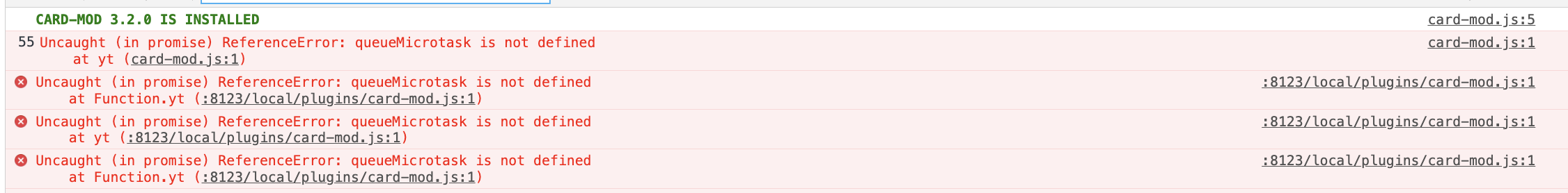 card-mod fails to load due to `queueMicrotask` not defined · Issue #247 ...