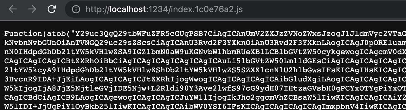 In some cases, the packaged files are decoded using the atob function ...