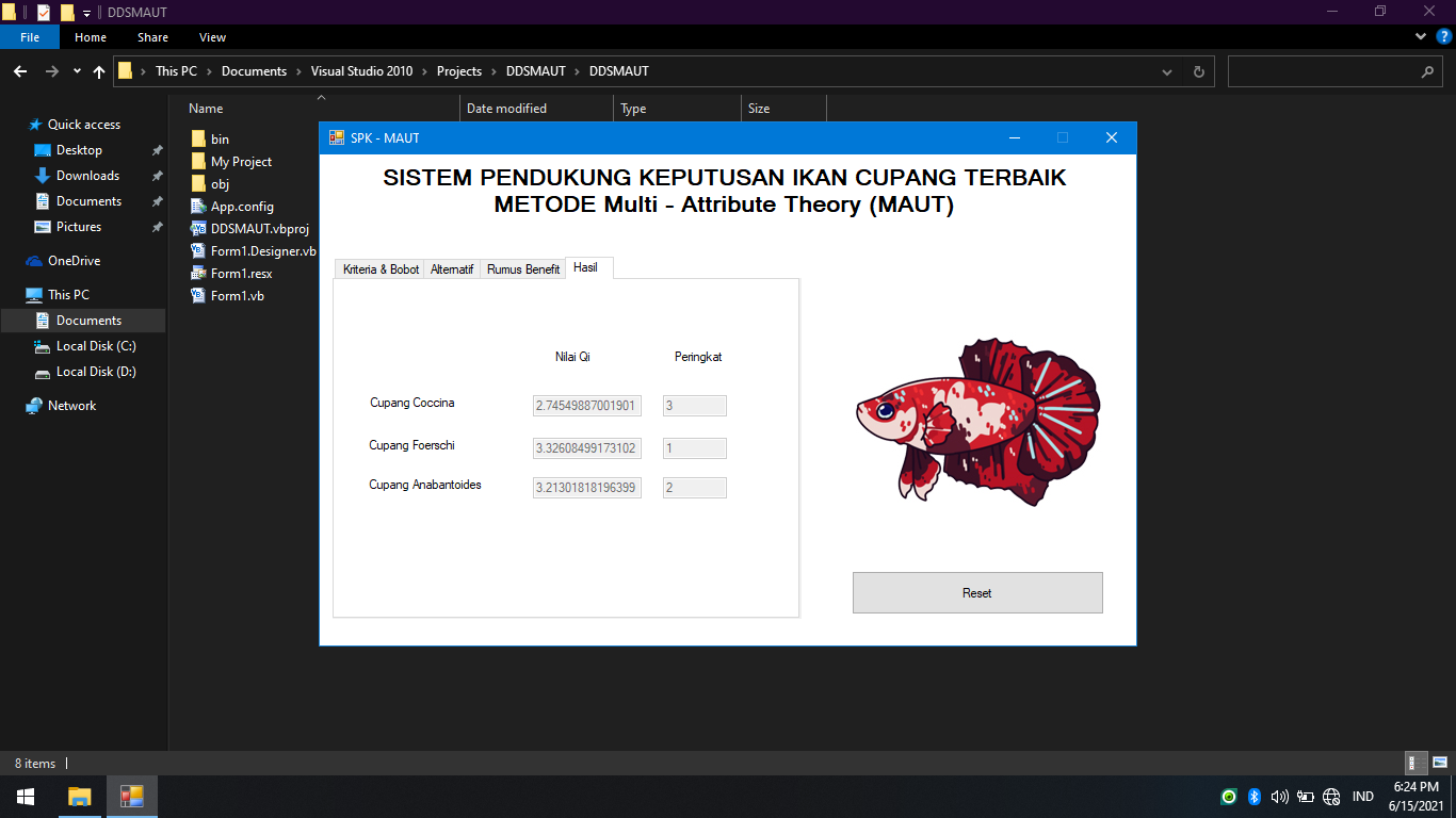 GitHub - rickyginting/vbmaut-simple: Simple Multi Attribute Theory (MAUT) With Visual Studio