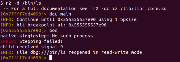 release 5.8.4: `ood` is broken : ( · Issue #21512 · radareorg/radare2 · GitHub