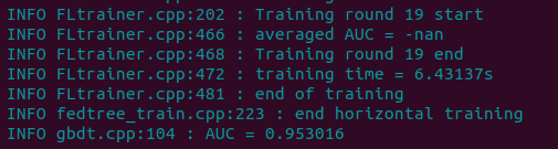 Training AUC "-nan" issues and a question about federated learning. · Issue #1 · FedTree/ECNU ...