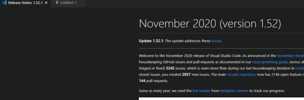Note the last position in Release Note · Issue #94945 · microsoft/vscode · GitHub