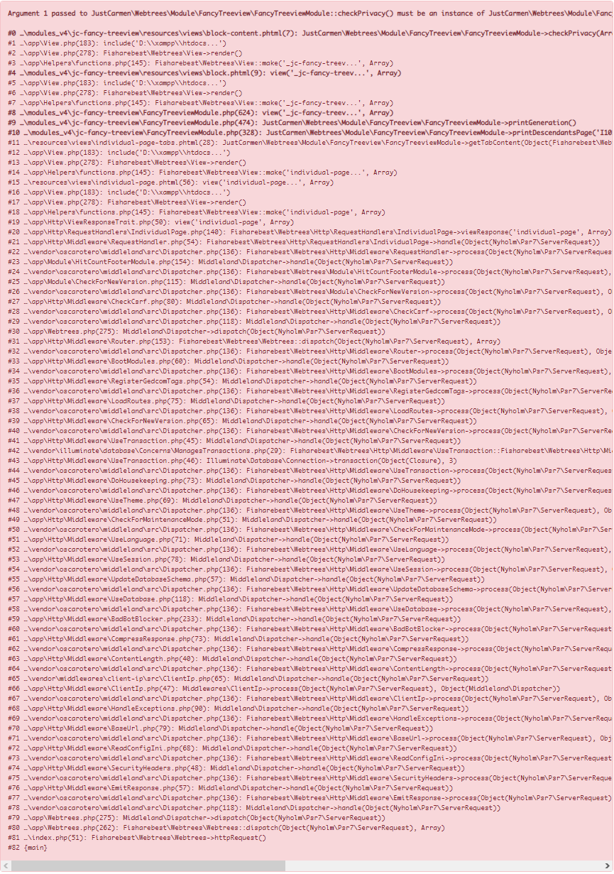2.0.0-beta FancyTreeviewModule::checkPrivacy() · Issue #74 · JustCarmen/webtrees-fancy-treeview ...