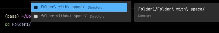 Autocomplete failed after folder with "space" · Issue #2029 · warpdotdev/Warp · GitHub