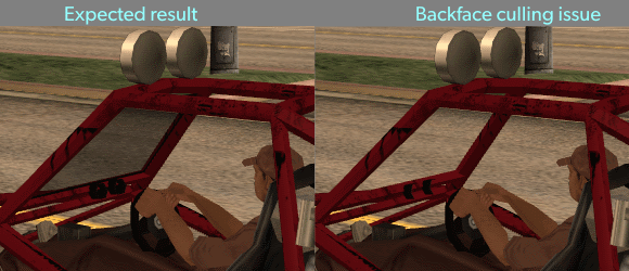 Backface culling occurs when vehicle light state is on · Issue #1391 · multitheftauto/mtasa-blue ...