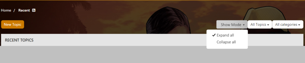 Expand or Collapse posts on Unread/Recent categories · Issue #8438 · NodeBB/NodeBB · GitHub
