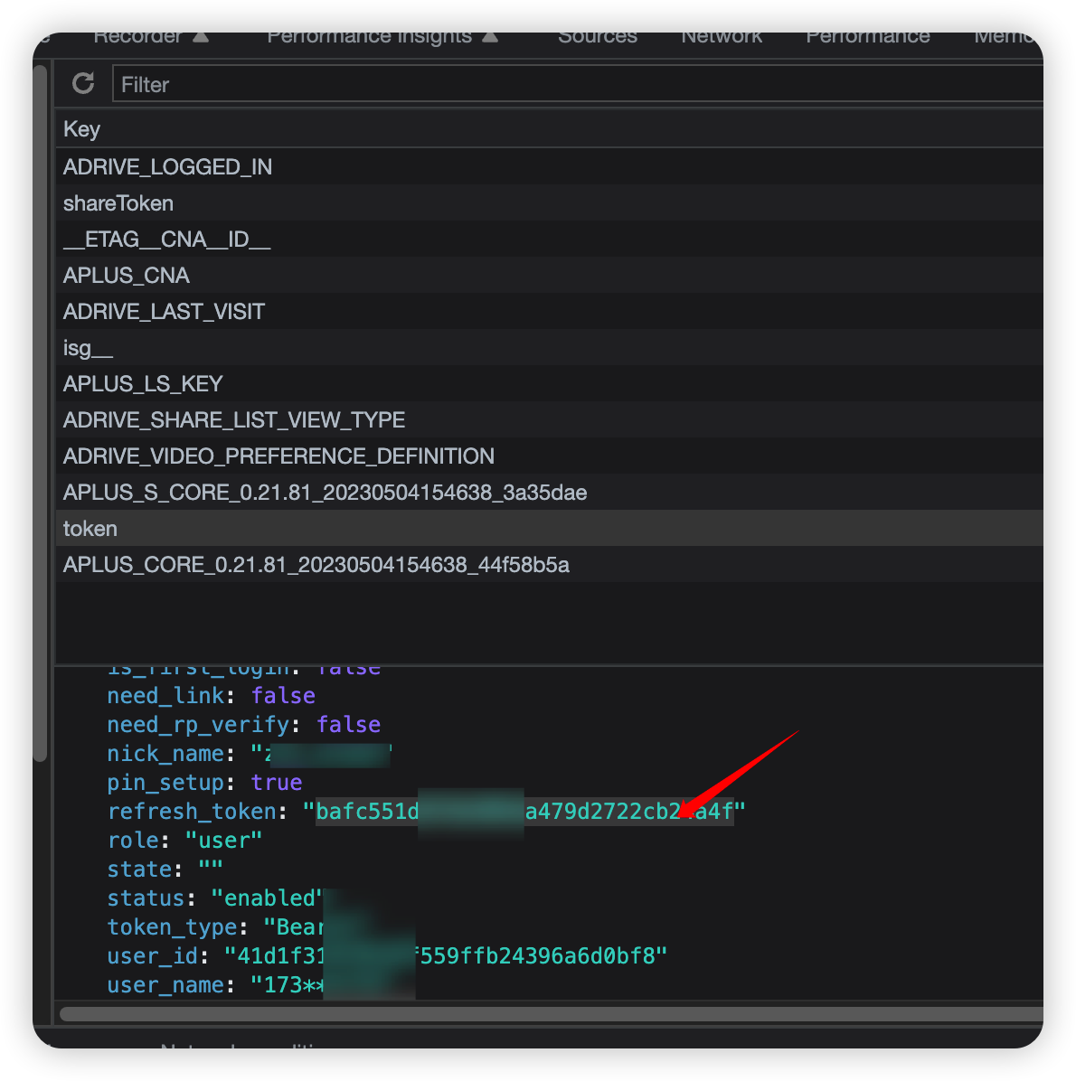 Error: Invalid refresh token value found in `--refresh-token` argument · messense aliyundrive ...