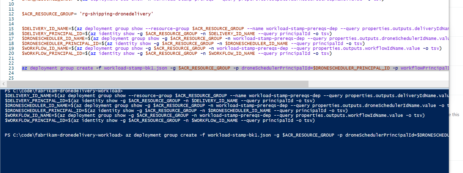 CLI script issue · Issue #8 · mspnp/fabrikam-dronedelivery-workload · GitHub