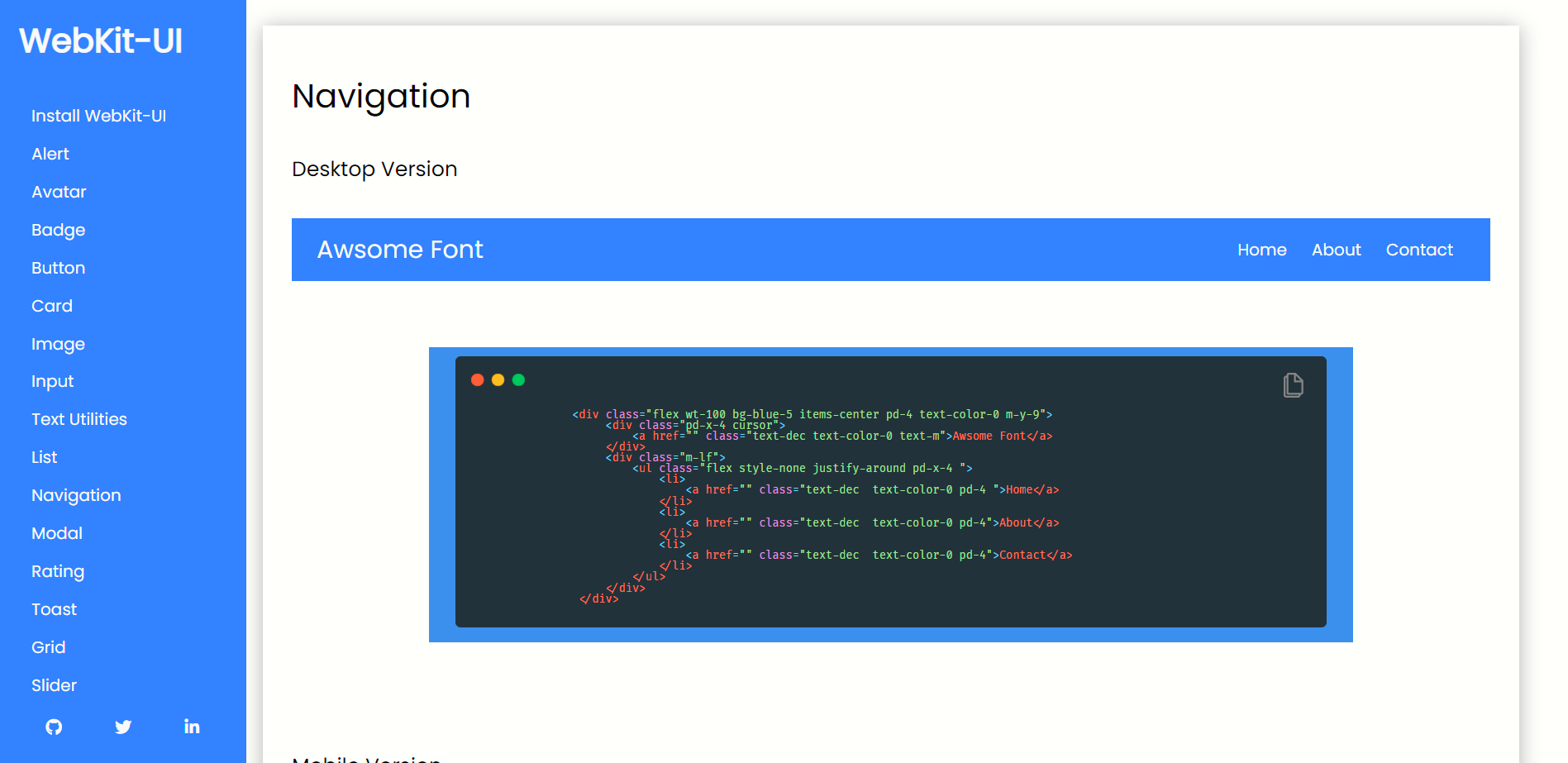 GitHub - saketkum11/WebKit-UI: WebKit-UI Component Library
