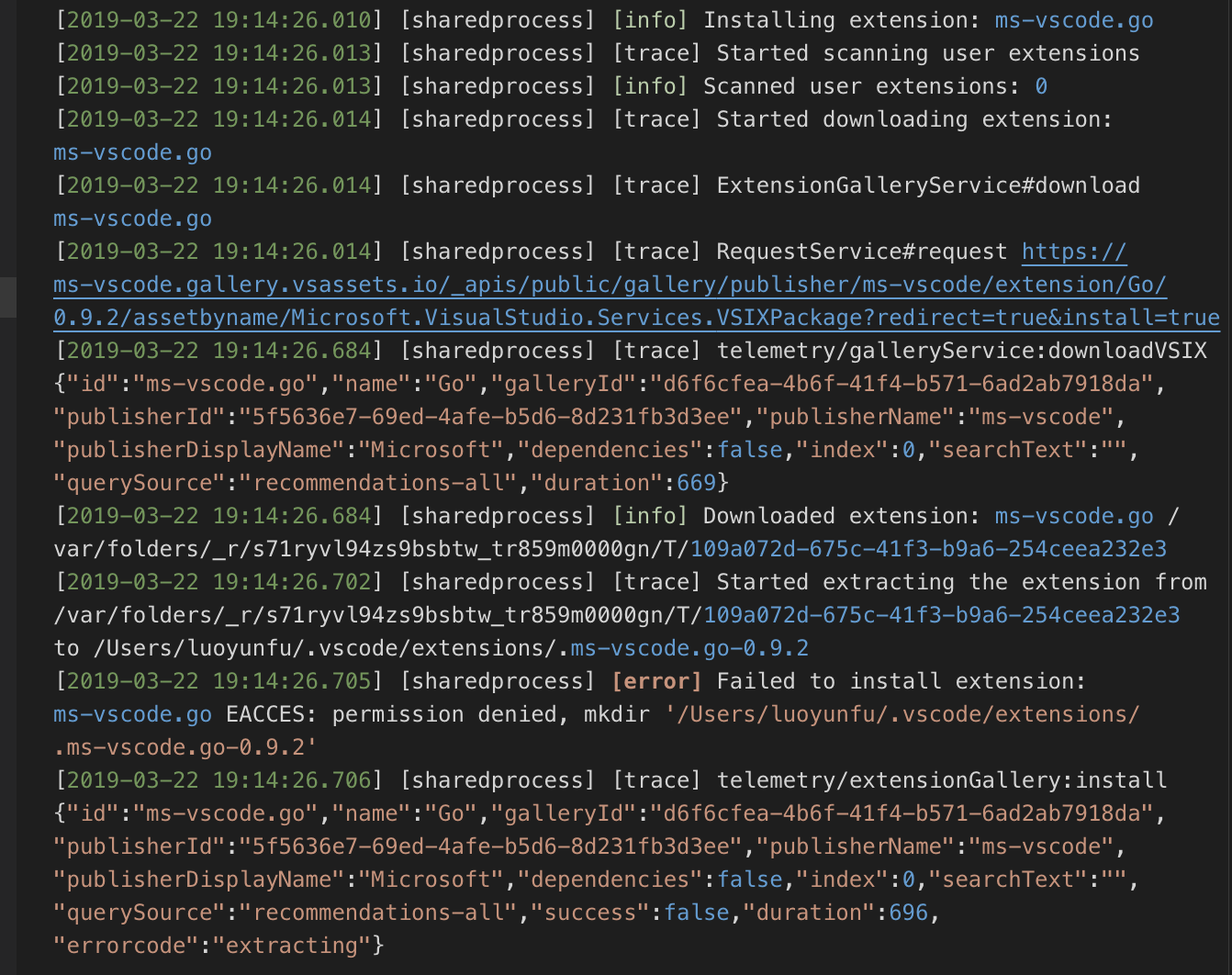 A problem with install Go 0.9.2 · Issue #70120 · microsoft/vscode · GitHub