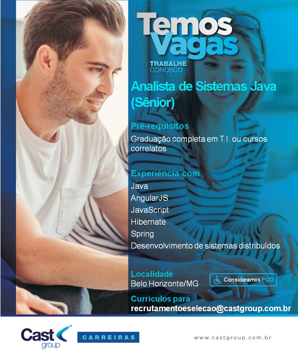 [Belo Horizonte] Java Developer na [Cast group] · Issue #1319 · backend-br/vagas · GitHub