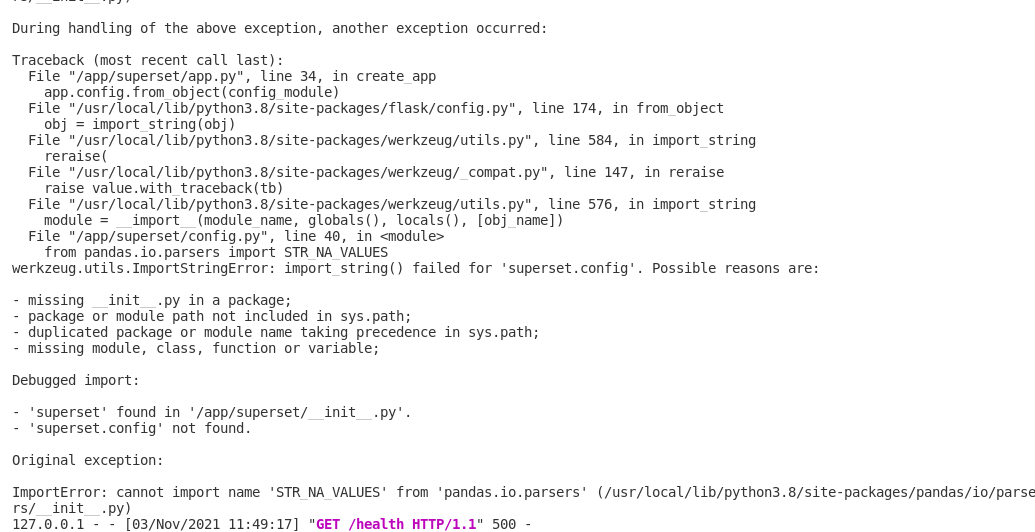 Developement Mode Up | Facing Issue | Containers throwing error · Issue #17333 · apache/superset ...