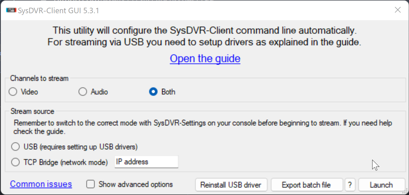 [Bug] No Launch button in GUI Client · Issue #199 · exelix11/SysDVR · GitHub