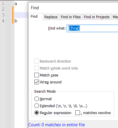 feature request: allow counting of empty matches in find/replace form · Issue #13608 · notepad ...