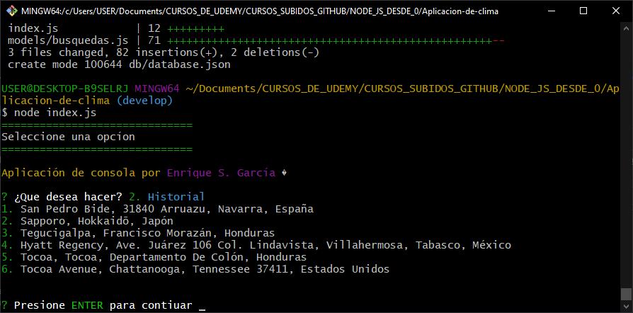 GitHub - enriquegarcia96/Aplicacion-de-clima: Aplicación de consola de ...