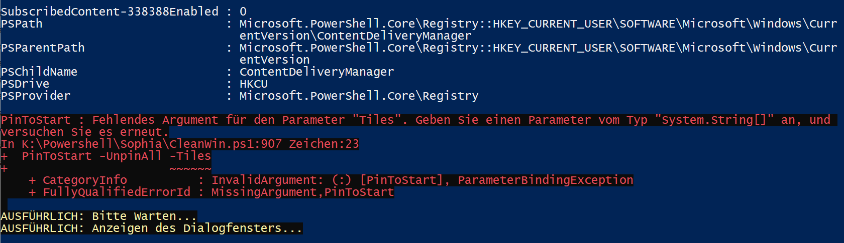 input prompt at PinToStart -UnpinAll · Issue #158 · farag2/Sophia-Script-for-Windows · GitHub