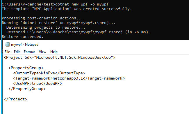With Vs 1611 Preview1 Net6 Preview 4 Installed The Default Tfm For Wpf Created In Cli Is