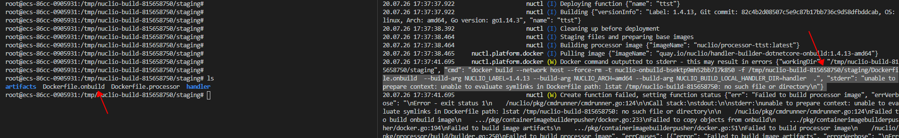 unable to evaluate symlinks in Dockerfile path · Issue #1768 · nuclio/nuclio · GitHub