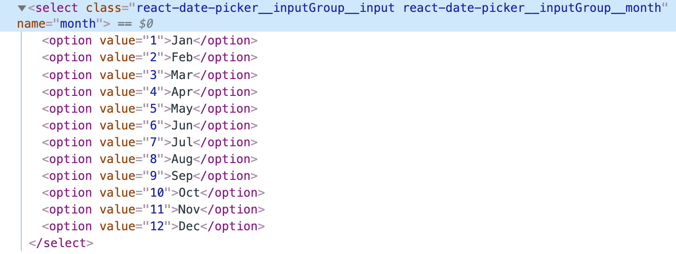 Month Select option doesn't show which month is selected · Issue #196 · wojtekmaj/react-date ...
