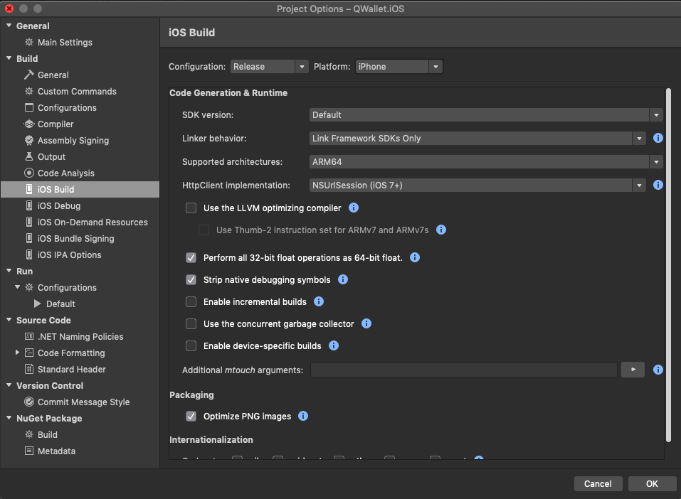 iOS depends on private symbols which prevents builds with no linking ...