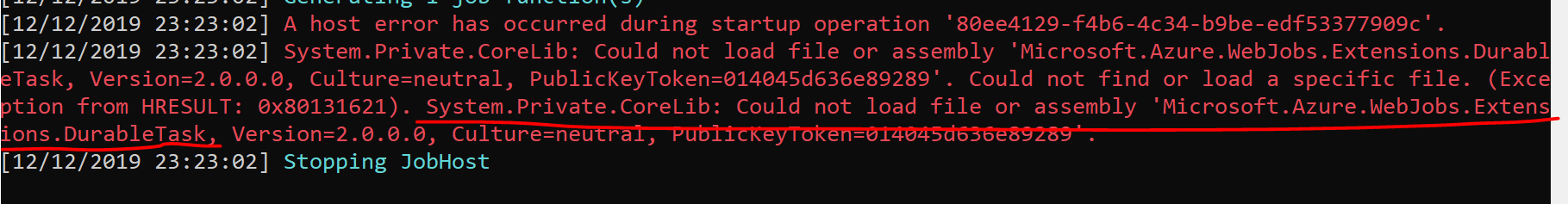 Cannot load Microsoft.Azure.WebJobs.Extensions.DurableTask 2.0.0.0 · Issue #44597 ...