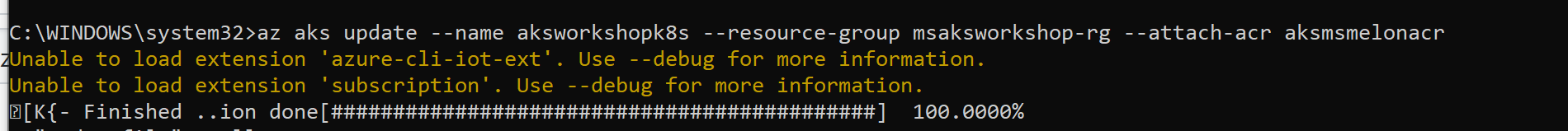 az: error: unrecognized arguments: aksmsmelonacr · Issue #12226 · Azure/azure-cli · GitHub