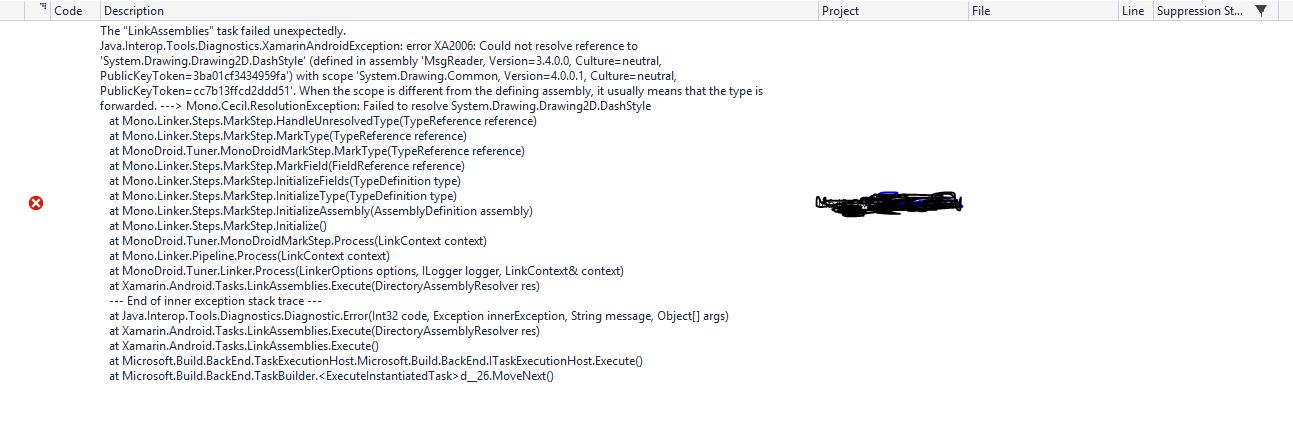 The "LinkAssemblies" task failed unexpectedly · Issue #139 · Sicos1977/MSGReader · GitHub