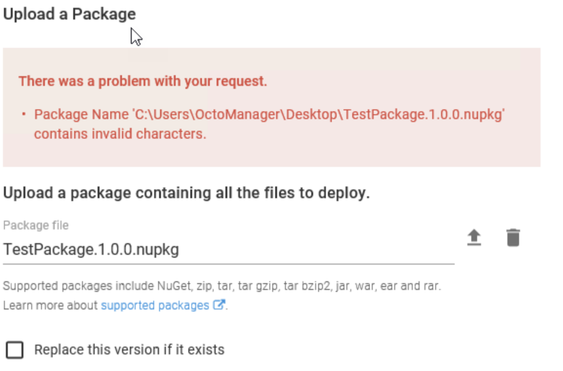 2019.10.4 Package Upload - Name Contains Invalid Characters · Issue #5980 · OctopusDeploy/Issues ...