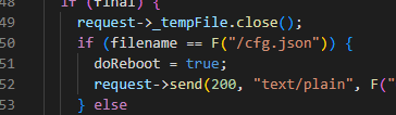 Backup & restore of configuration does not work correctly, no automatic reboot after cfg.json is ...