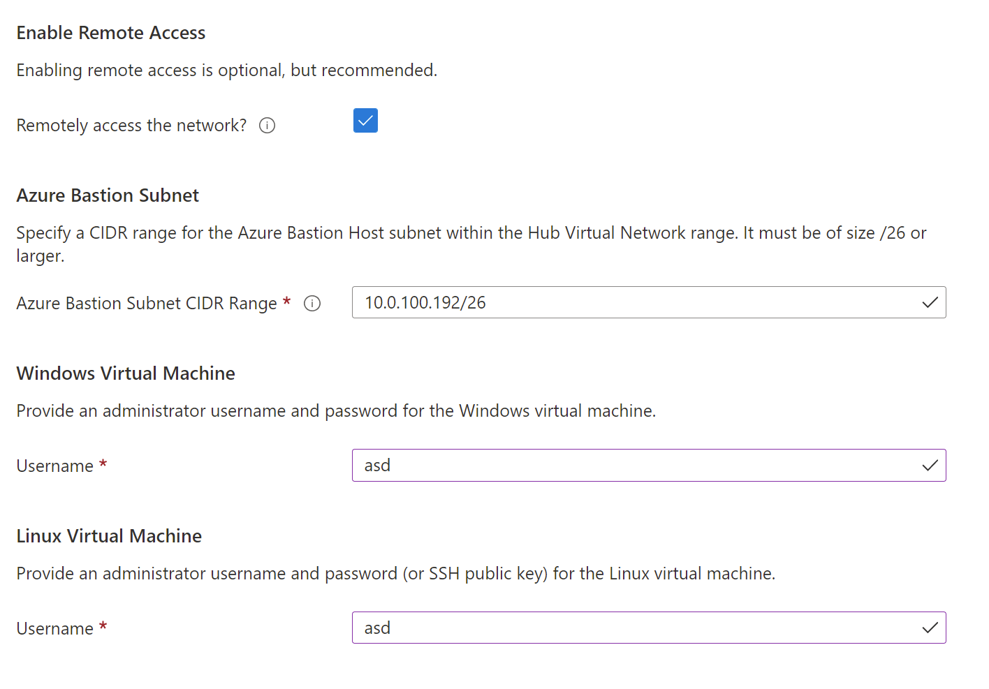 Portal UI does not capture passwords for Remote Access with "Failed to ...