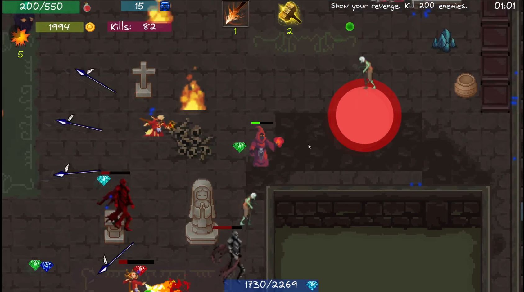 GitHub - melisekm/HerosRevenge: 2D Topdown roguelite arena shooter