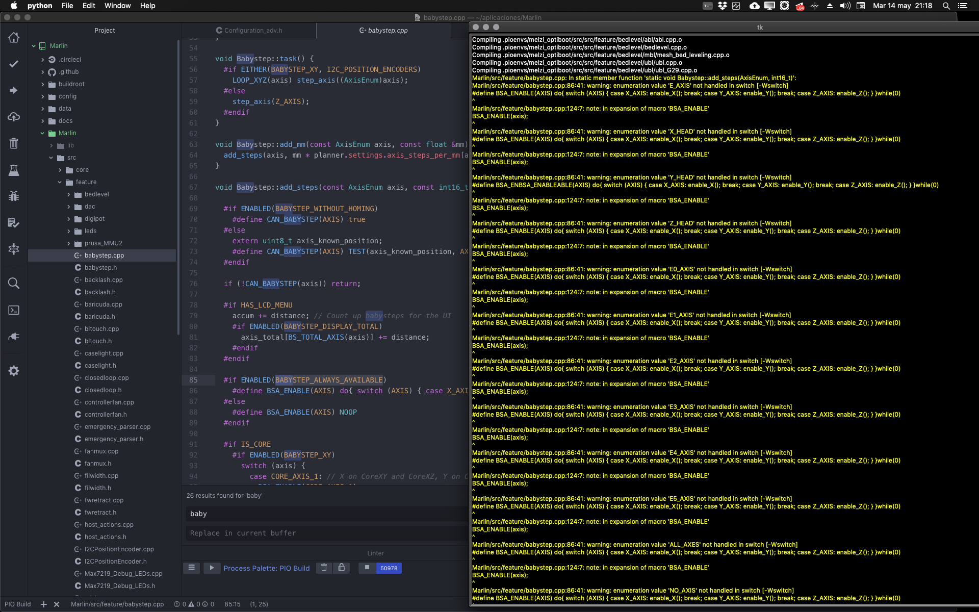 [BUG] warning when enable BABYSTEP_ALWAYS_AVAILABLE · Issue #14018 ...