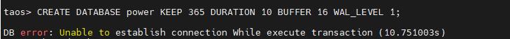 DB error: Unable to establish connection While execute transaction · Issue #17607 · taosdata ...