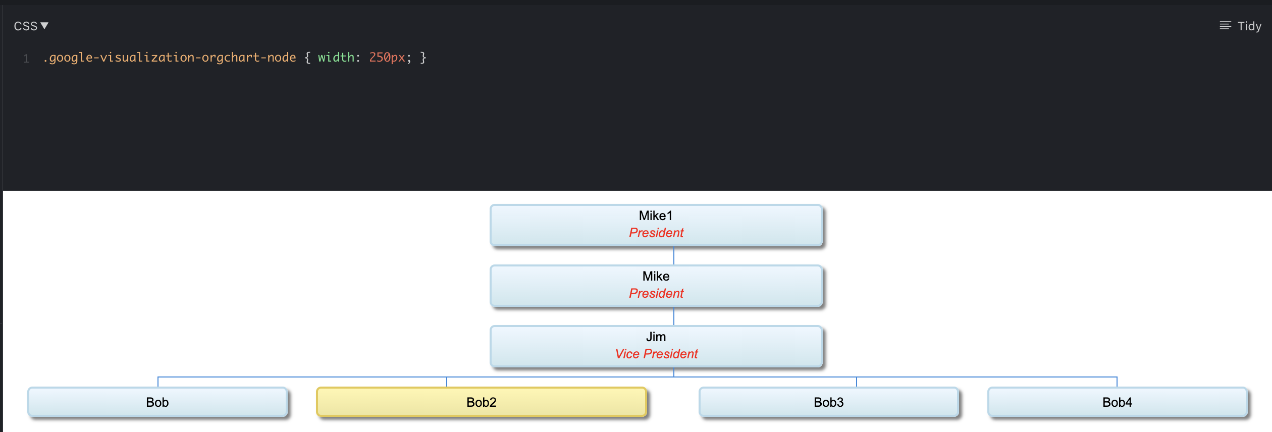Organization Chart fixed width nodes · Issue #650 · google/charts · GitHub