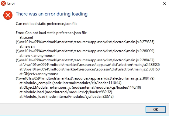 Error On Windows When Starting From Networkshare · Issue 3566 · Marktextmarktext · Github 5552