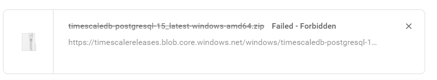 [bug] Cannot Download Timescale Plugin For Windows · Issue 5513 · Timescale Timescaledb · Github