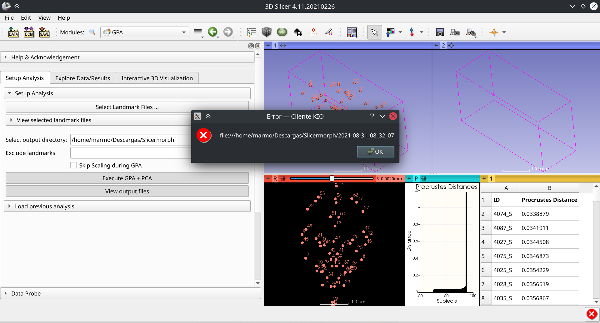 Error when"View output files" in GPA module · Issue #173 · SlicerMorph/SlicerMorph · GitHub