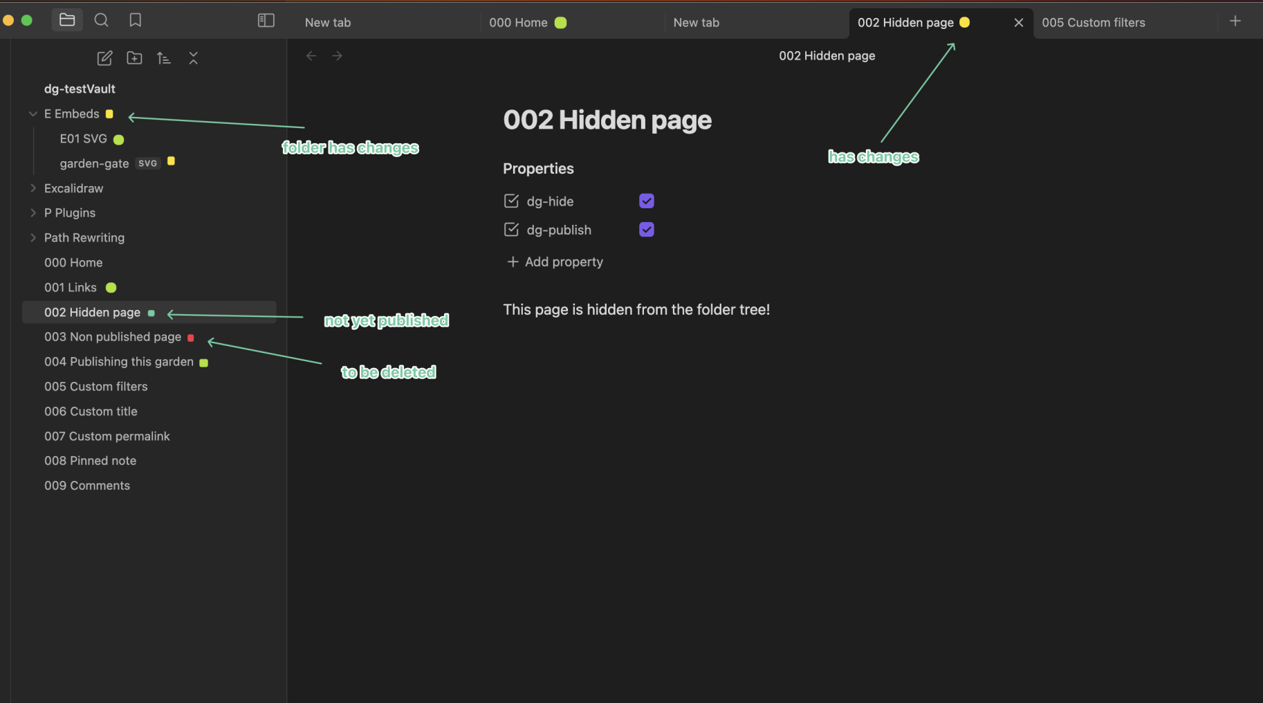 IDEA: Show publish status visually · Issue #426 · oleeskild/obsidian-digital-garden · GitHub