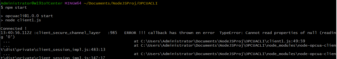 OPC UA client read data from Kepware Enterprise UA server · Issue #1266 ...