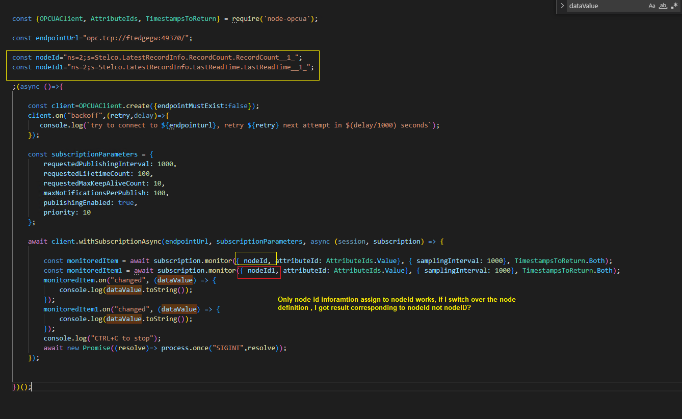OPC UA client read data from Kepware Enterprise UA server · Issue #1266 ...