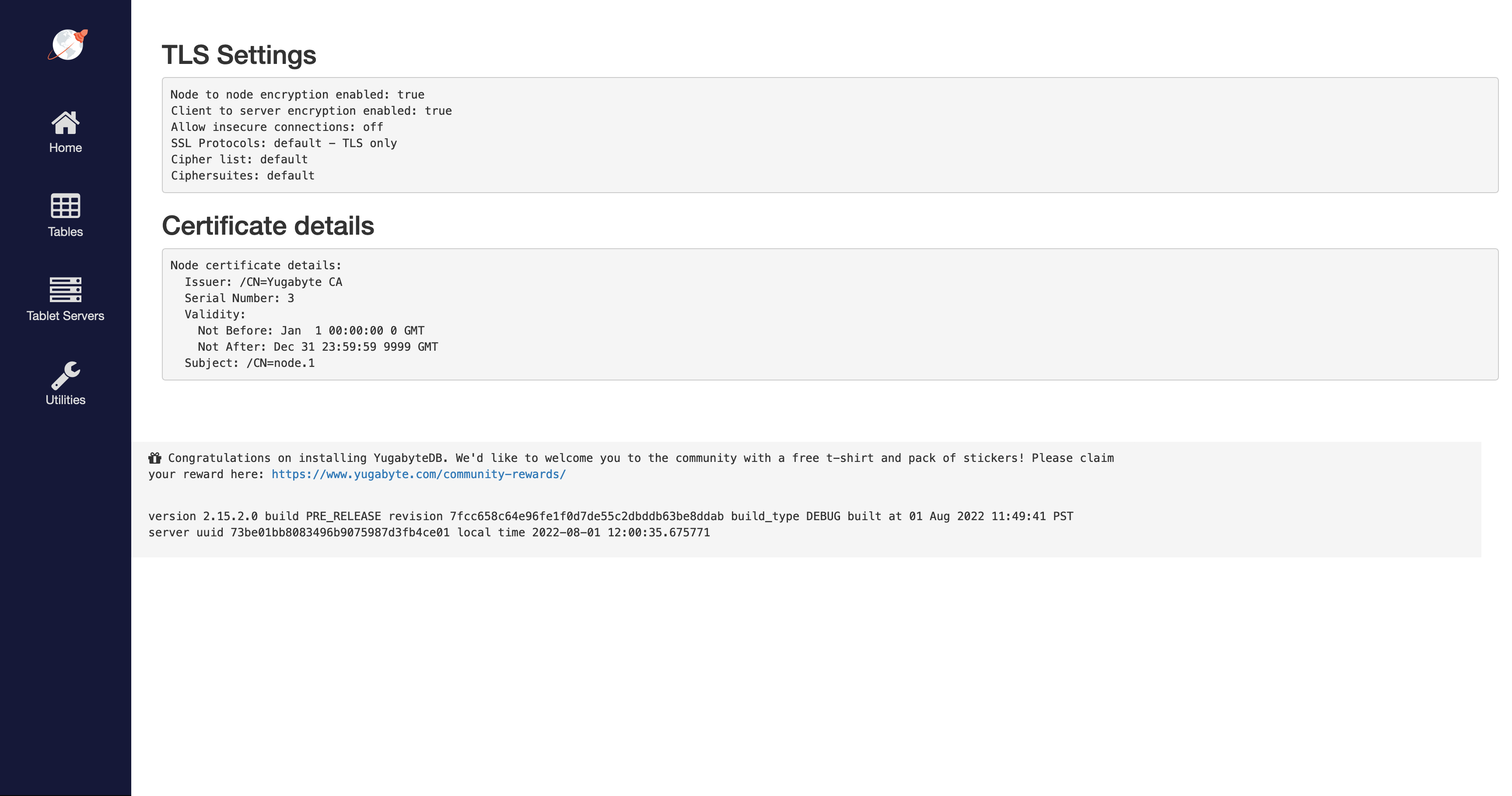 [DocDB] Show encryption in transit status on master and tserver web UI · Issue #12860 · yugabyte ...