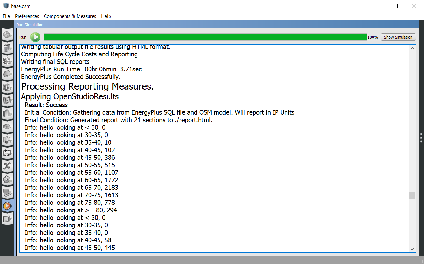 Debugging output in results measure · Issue #3843 · NREL/OpenStudio · GitHub