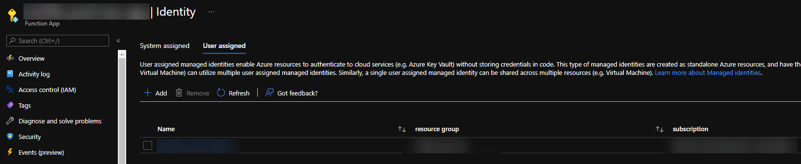 Created new .NET 6 Function with identity-based "Function host storage" gets `Microsoft ...