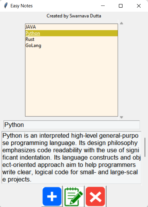 GitHub - swarnava-dutta/Easy-Notes: This is a python GUI application ...
