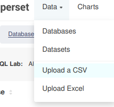 Hide "Upload CSV" or "Upload Excel" when no database can handle it · Issue #14810 · apache ...