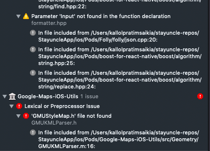 GMUStyleMap.h file not found in GMUKMLParser.h · Issue #24709 · facebook/react-native · GitHub